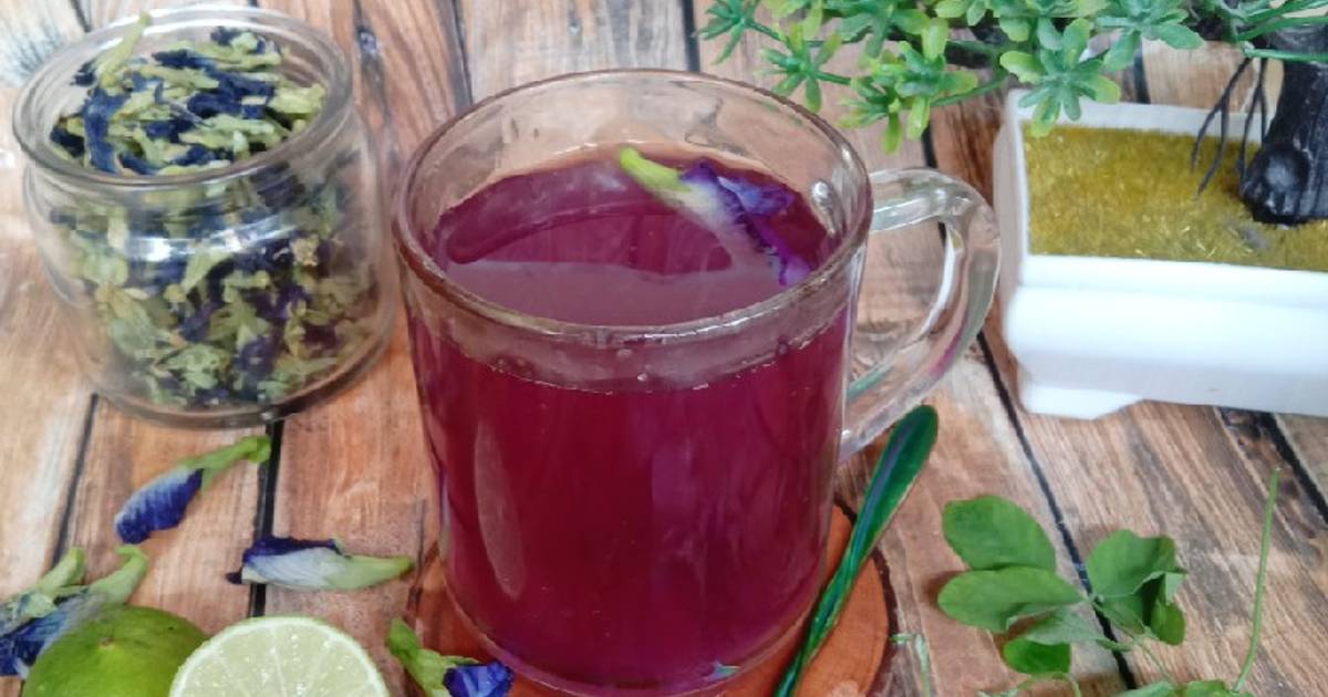 Resep Teh Bunga Telang + jeniper oleh Herlyna Dhitian - Cookpad