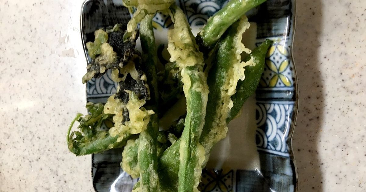 Tempura With Manganji Peppers And Green Beans Recipe By ダルちゃんママ729