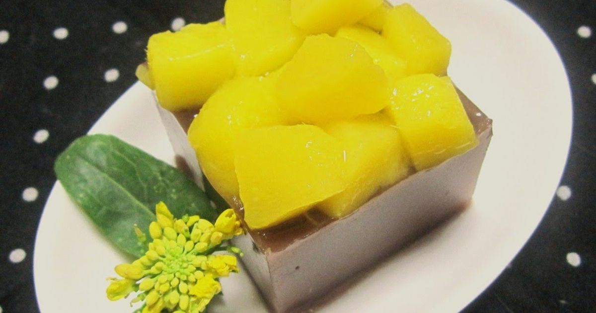 Mango Mizu Yokan (Soft Adzuki Bean Jelly) Recipe By Cookpad.Japan