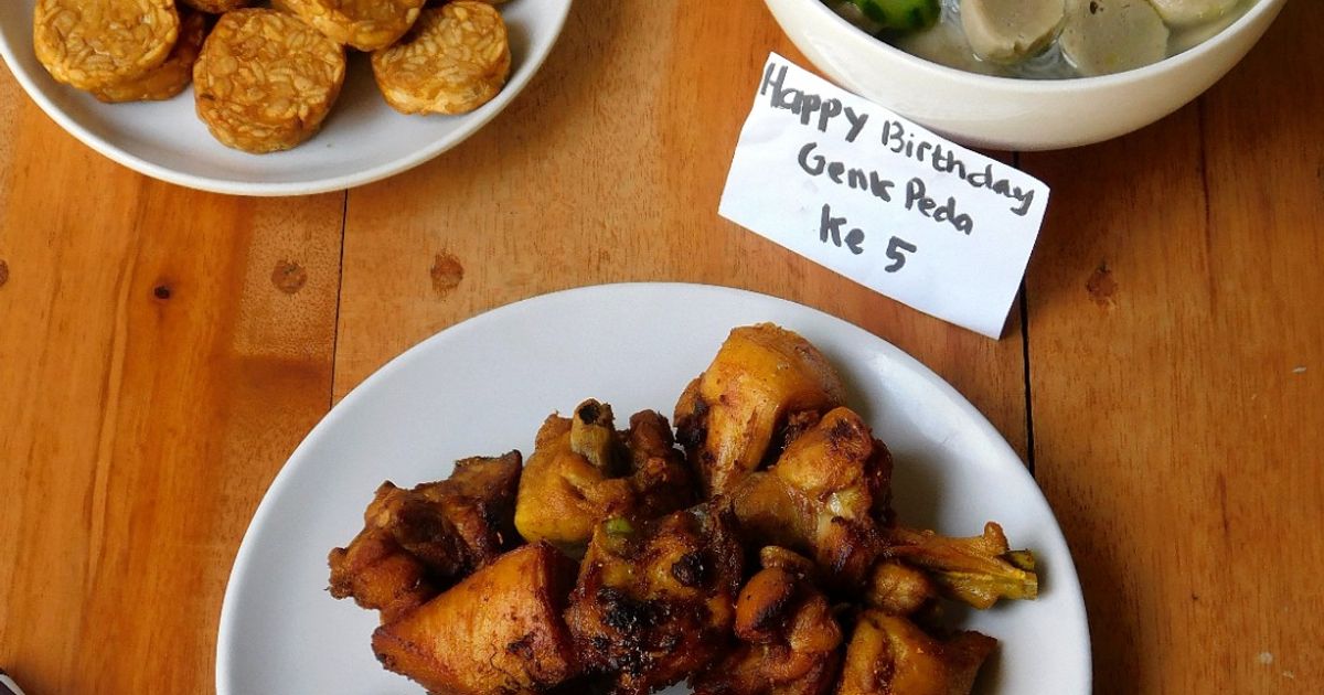 Resep Menu Ultah Sehat (Ayam Goreng Ketumbar, Sup Gambas Taiwan, Tempe ...
