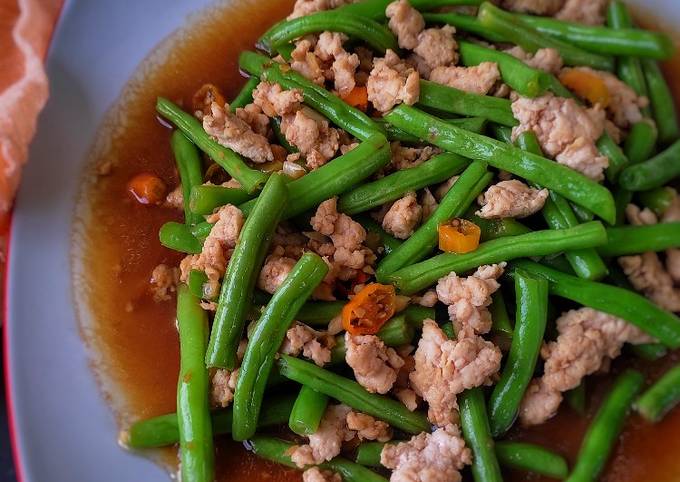 Resep Tumis Buncis Ayam Saos Tiram Oleh Diah Yulianti Cookpad