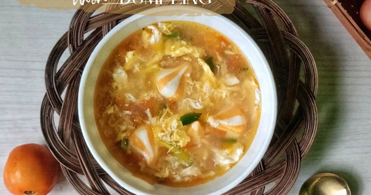 Resep Sup Tomat Telur (Tan Hua Tang) With Dumpling oleh Erny Sulistyowati (Pawon Erny) - Cookpad