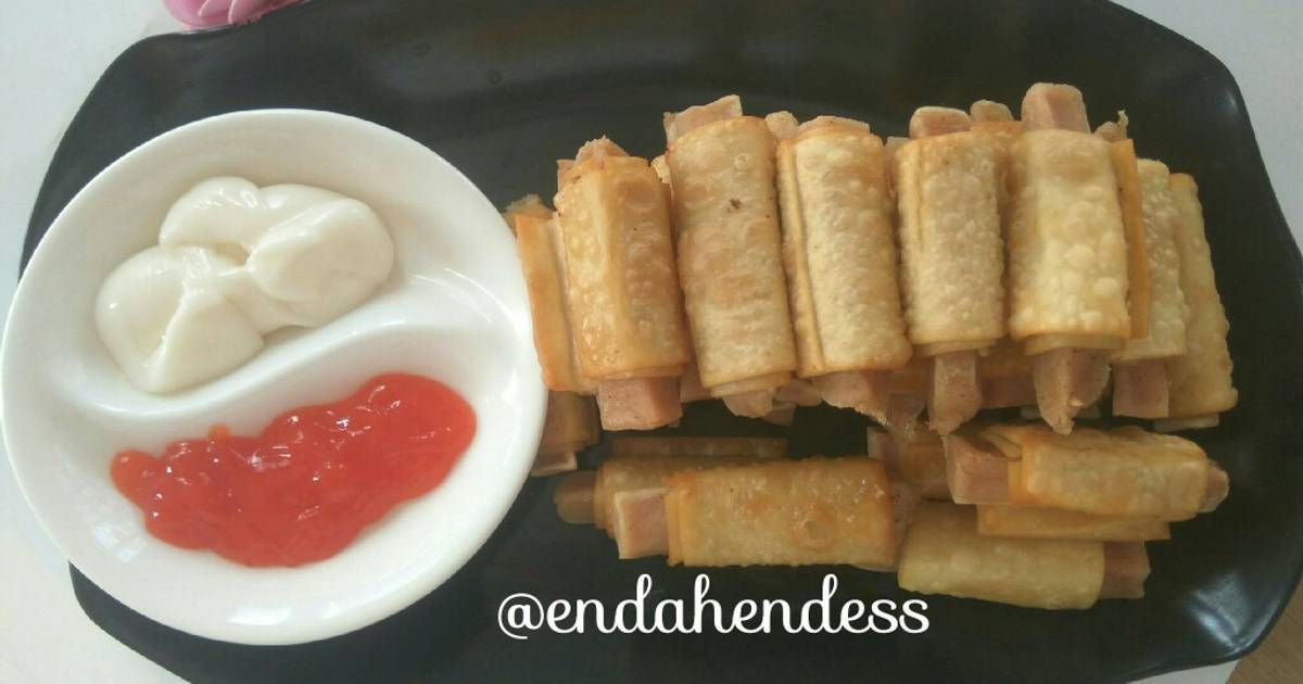 95 resep sosis gulung kulit pangsit enak dan sederhana - Cookpad