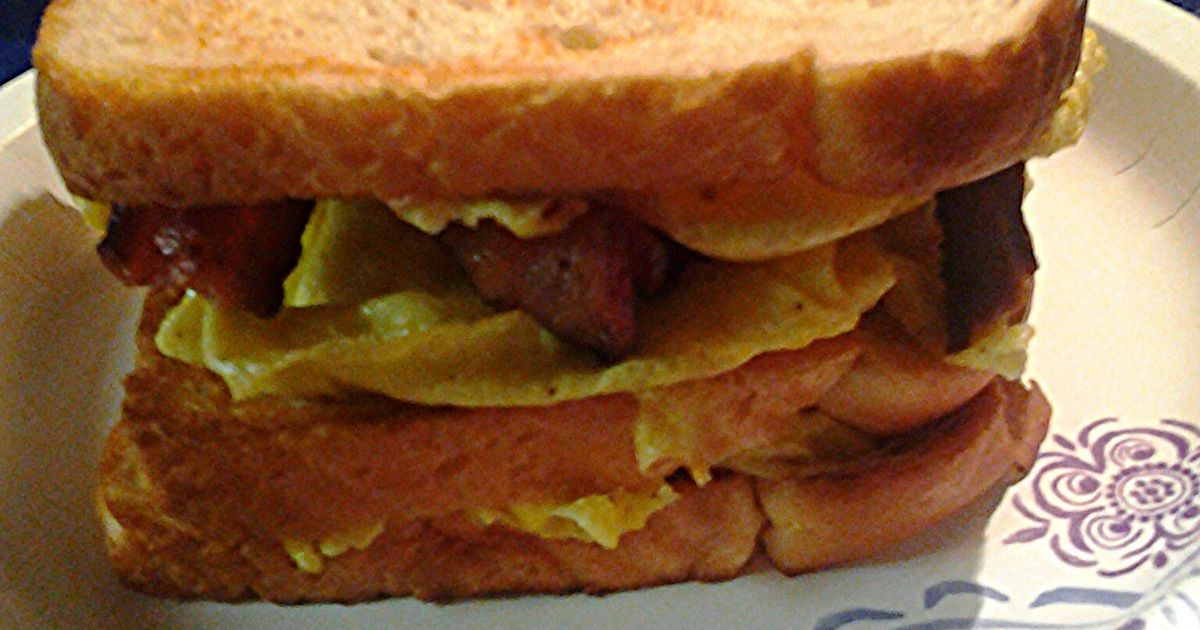Folded Egg And Bacon Sandwich Recipe By Skunkmonkey101