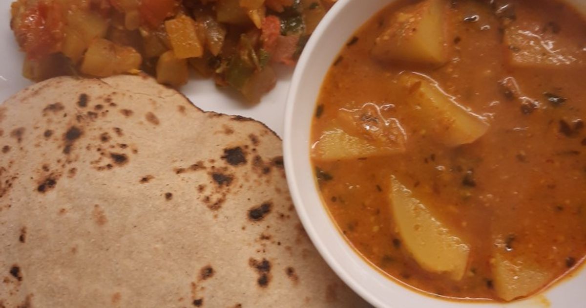 Jowar Ki Roti With Dahi Ke Aloo Recipe by Meera Siddharth - Cookpad
