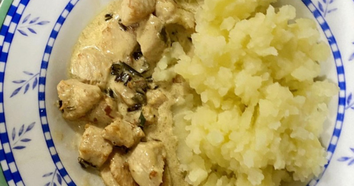 Pollo Al Verdeo Con Puré De Papa Receta de Cata Lorenzo