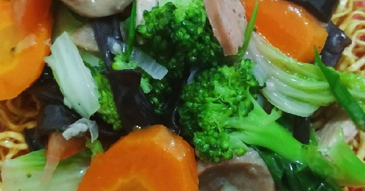 Resep I Fu Mie (Mie Kering Guyur Capcay) oleh novi olive - Cookpad