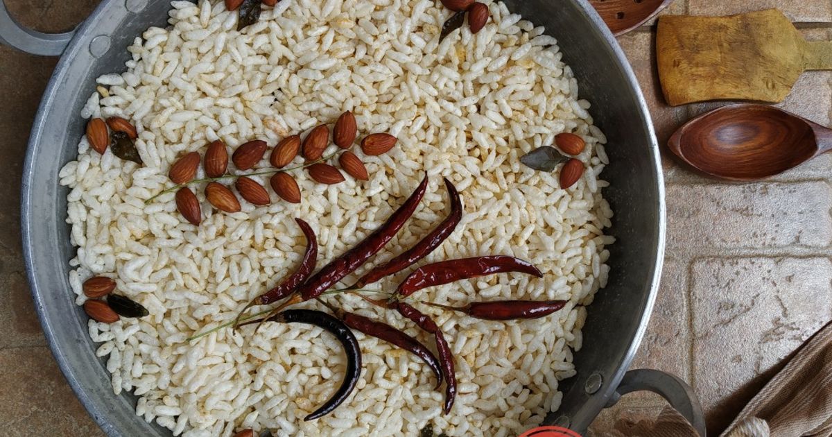 Spicy Puffed Rice | Murmura Chivda | Khara Mandakki Recipe By The Red ...