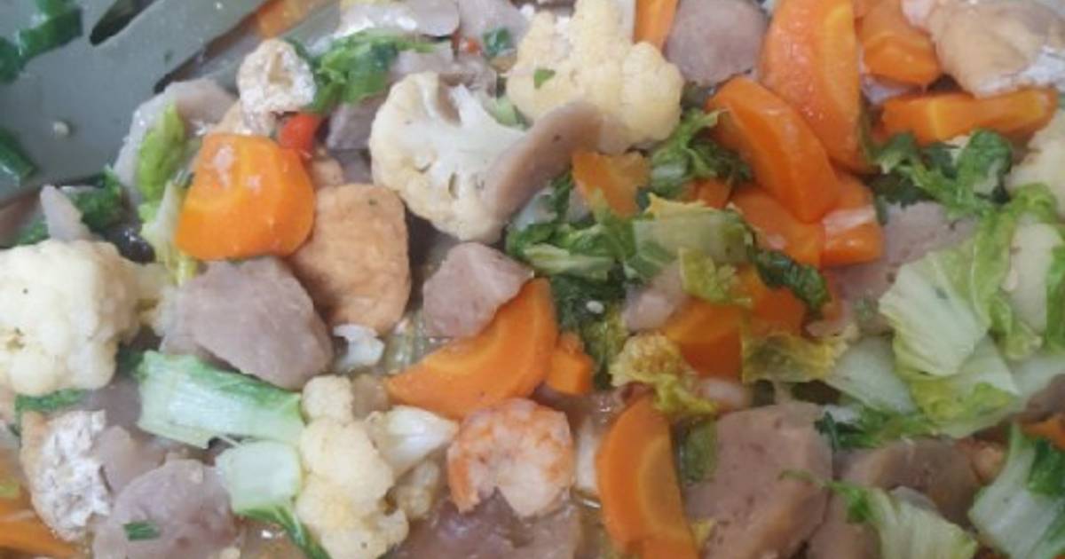 Resep Capcay Seafood Bakso oleh Ms. Caca Wijaya 👑 - Cookpad