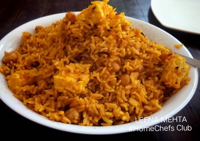 Chole Paneer Pulao Recipe by Leena Mehta - Cookpad