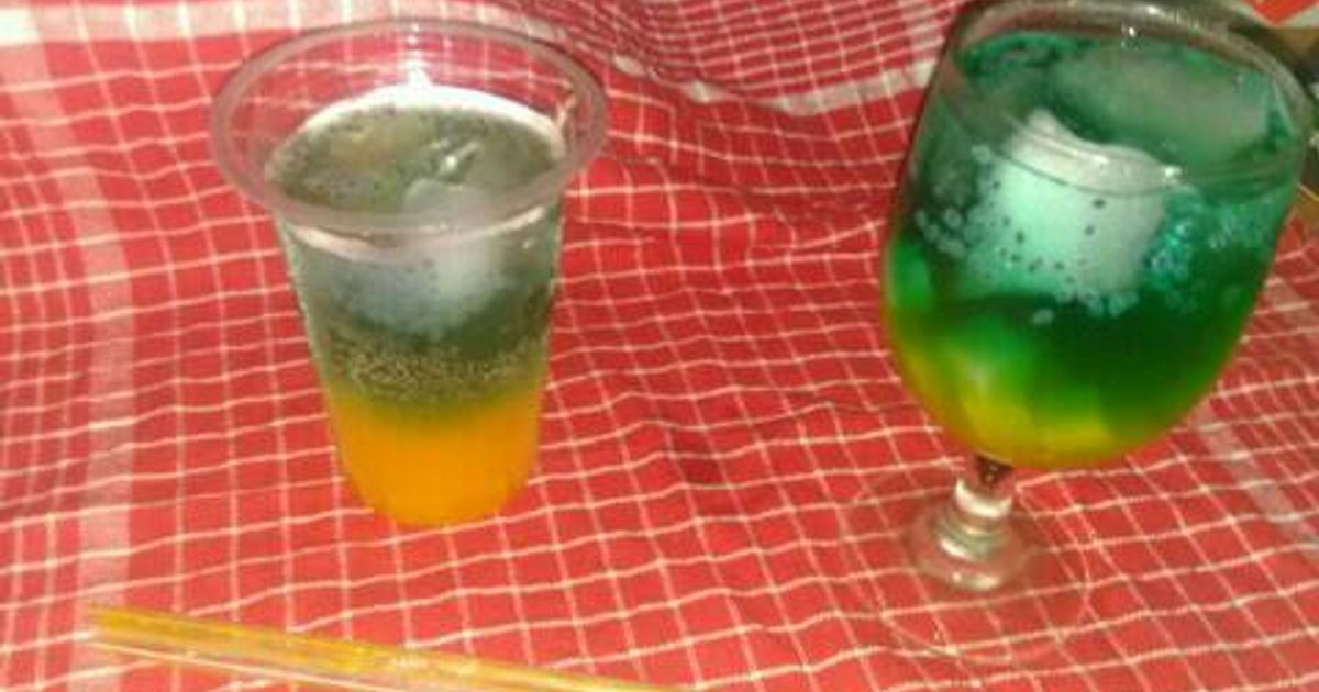Resep Ice Blue Ocean (Es Biru Soda Jeruk) #Berbagi Rahmat Menu Buka ...
