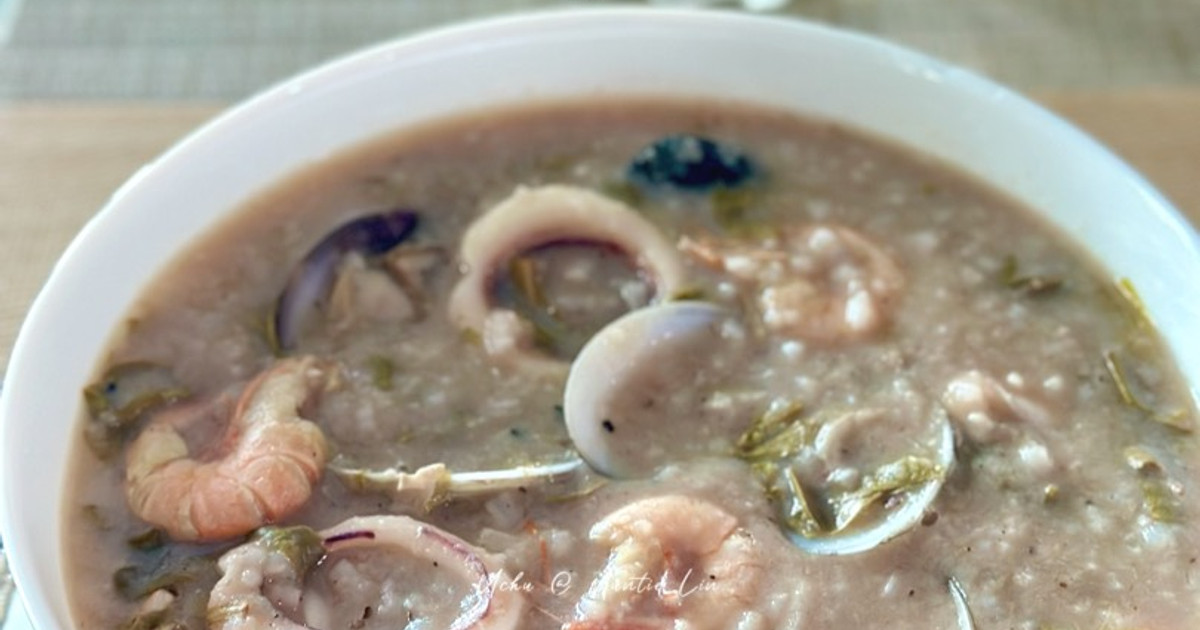 Resipi Bubur Lambuk Pucuk Paku Merah Seafood oleh Sesimple Loralin ...