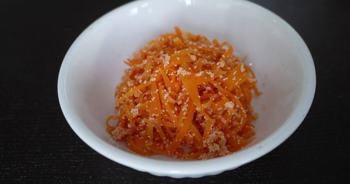 For Bentos! Easy Microwaved Carrots And Tarako Recipe By Cookpad.Japan