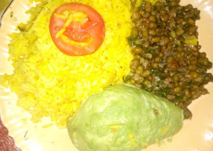 Tumeric rice with Dengu Recipe by Rachel - Cookpad