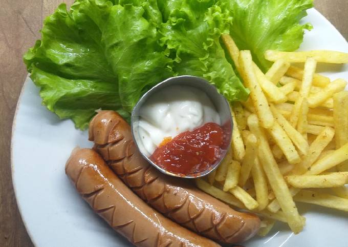 Resep Sosis & kentang gorang oleh Surya Kusuma Mustika Dewi - Cookpad