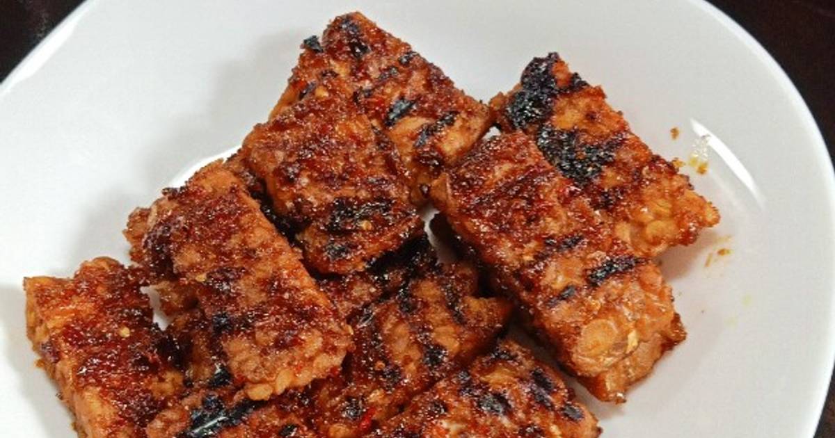 Resep Tempe bakar Teflon 🍢 oleh dapur adell 🌼 - Cookpad