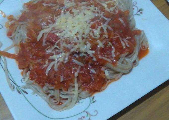 Fideo con tuco Receta de Sol- Cookpad