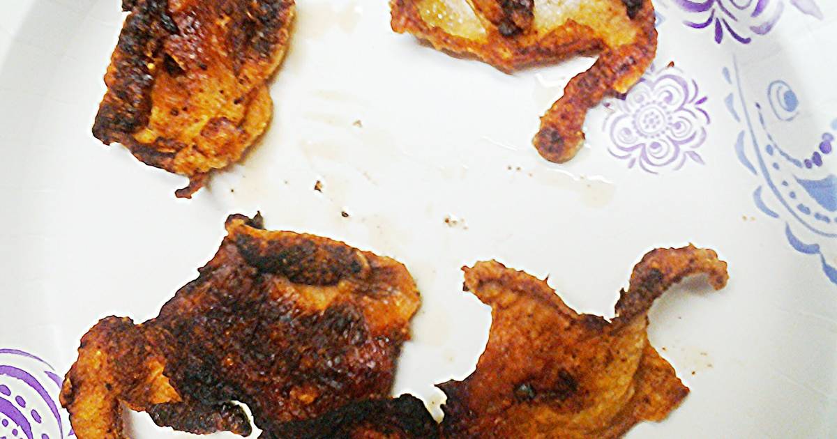 Fried chicken skins Recipe by skunkmonkey101 - Cookpad