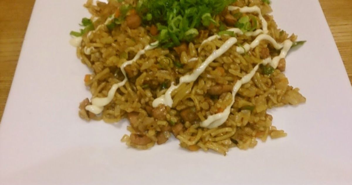 Sobameshi Yakisoba Noodles With Rice With Leftover Vegetables Recipe By ...