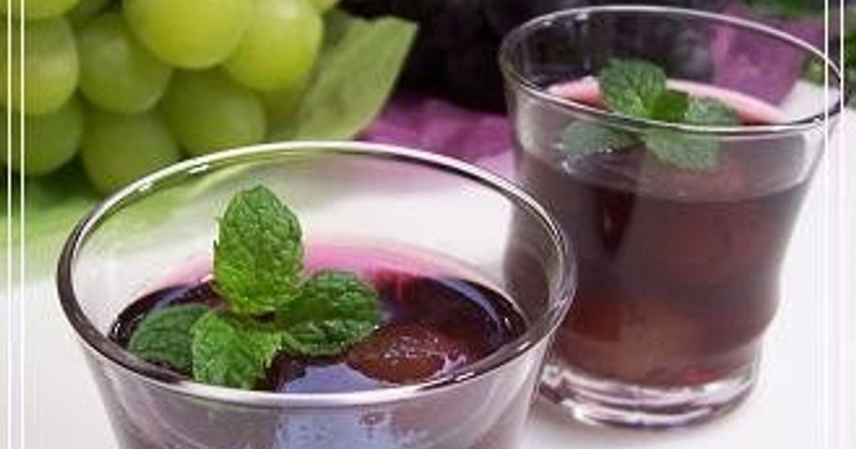 Jiggly Agar Grape Jello Recipe by cookpad.japan