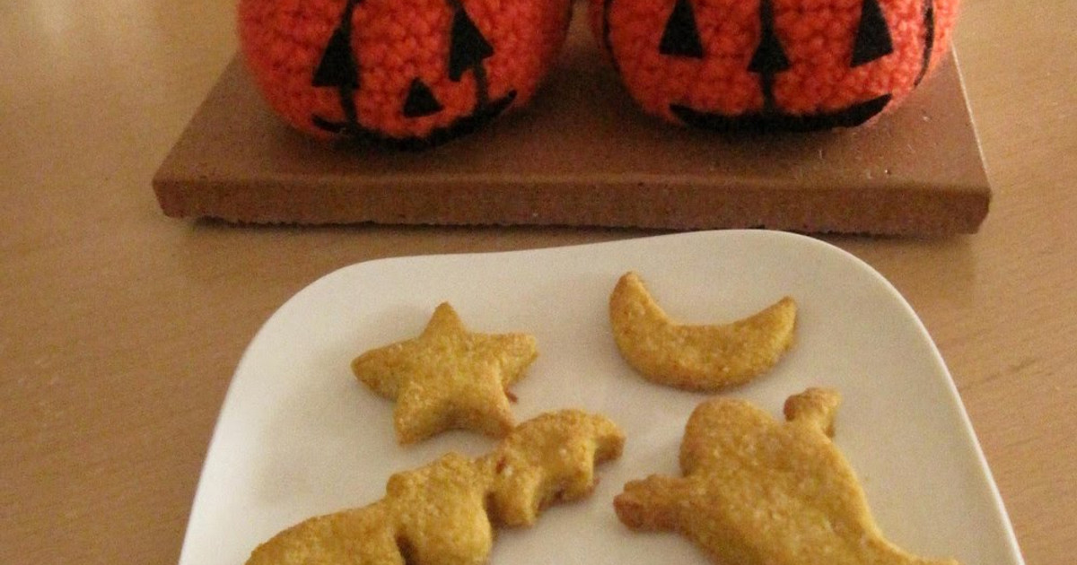 For Halloween! Kabocha Okara Cookies Recipe by cookpad.japan - Cookpad