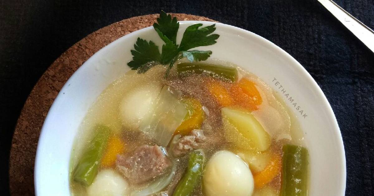 Resep Sop Sapi & Telur Puyuh oleh TEtha Bachtiar - Cookpad