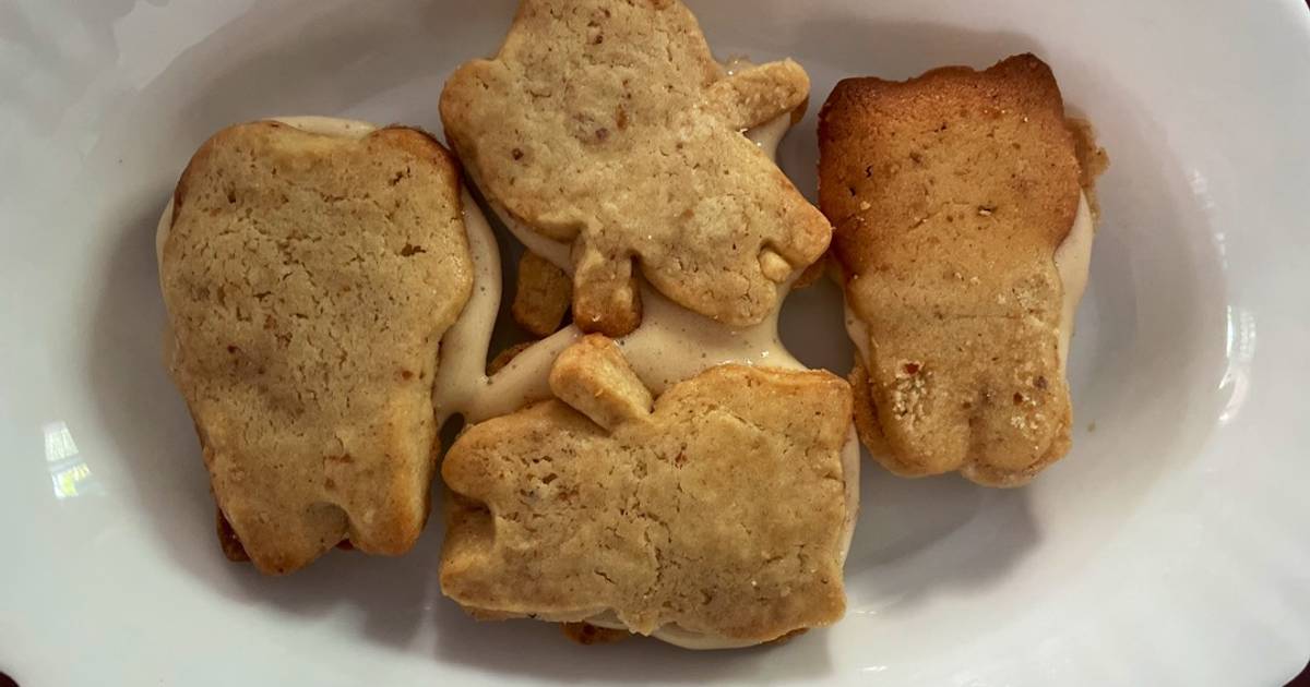 สูตร Almond SB Cookies with Marshmallow Cream😅(สูตรคุณ Bruno Albouze)🥠🍪 ...