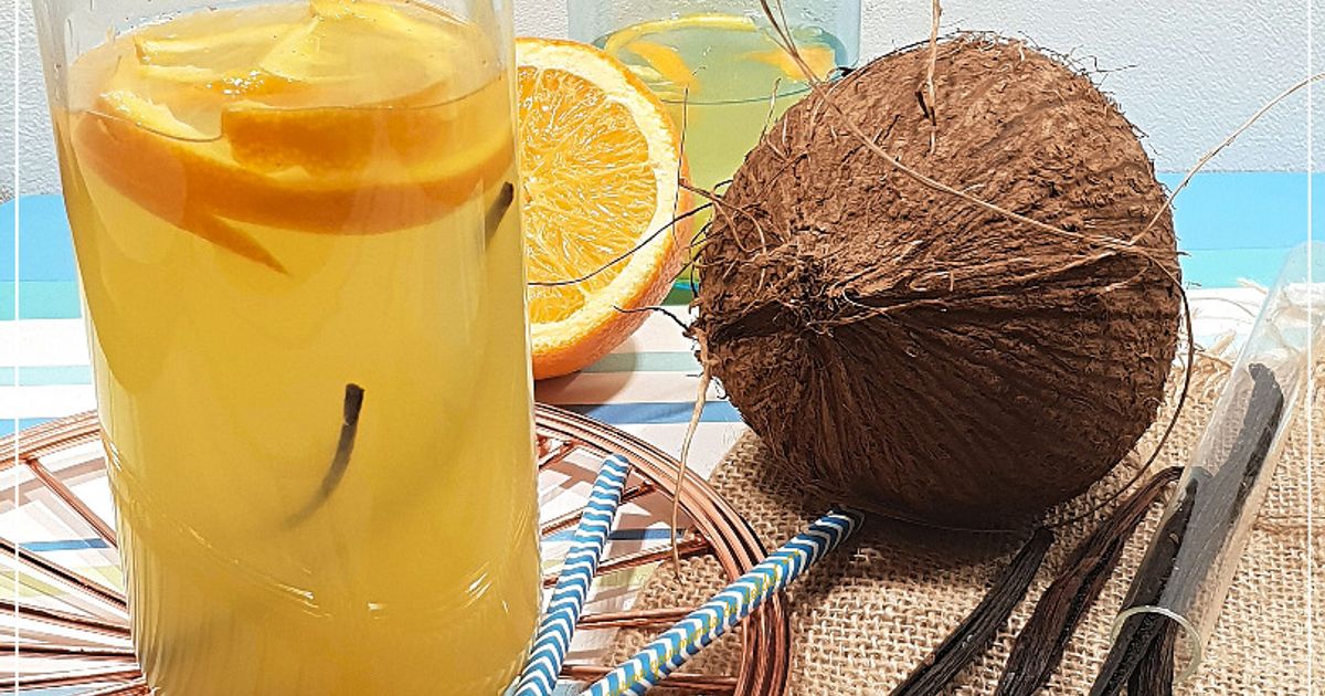 Eau De Coco à L'orange & à La Vanille de la cuisine gourmande de deldel ...