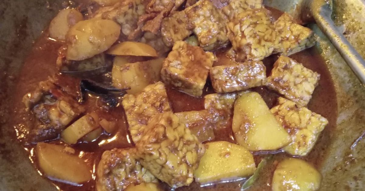 Resep Rendang Tempe Kentang Murmer☺️ oleh pipit - Cookpad