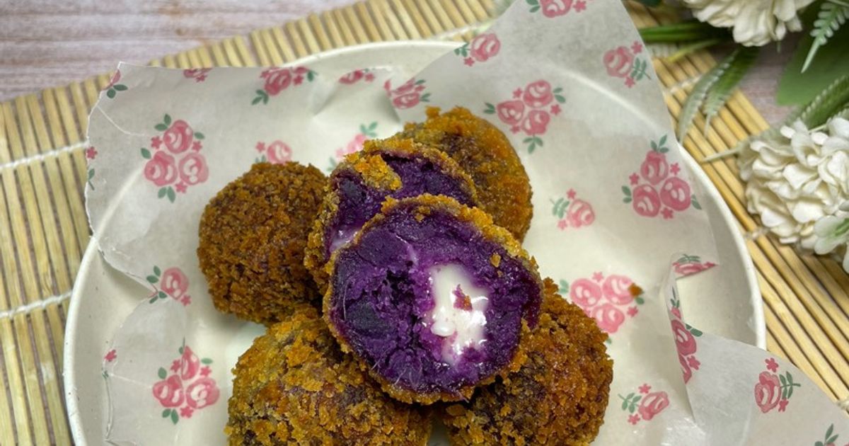 Resep ubi ungu keju goreng rumahan enak dan mudah - Cookpad