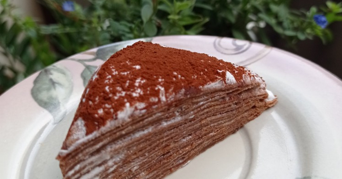 Resep Chocolate Crepe Cake Ala Rumahan oleh Putri Rea - Cookpad