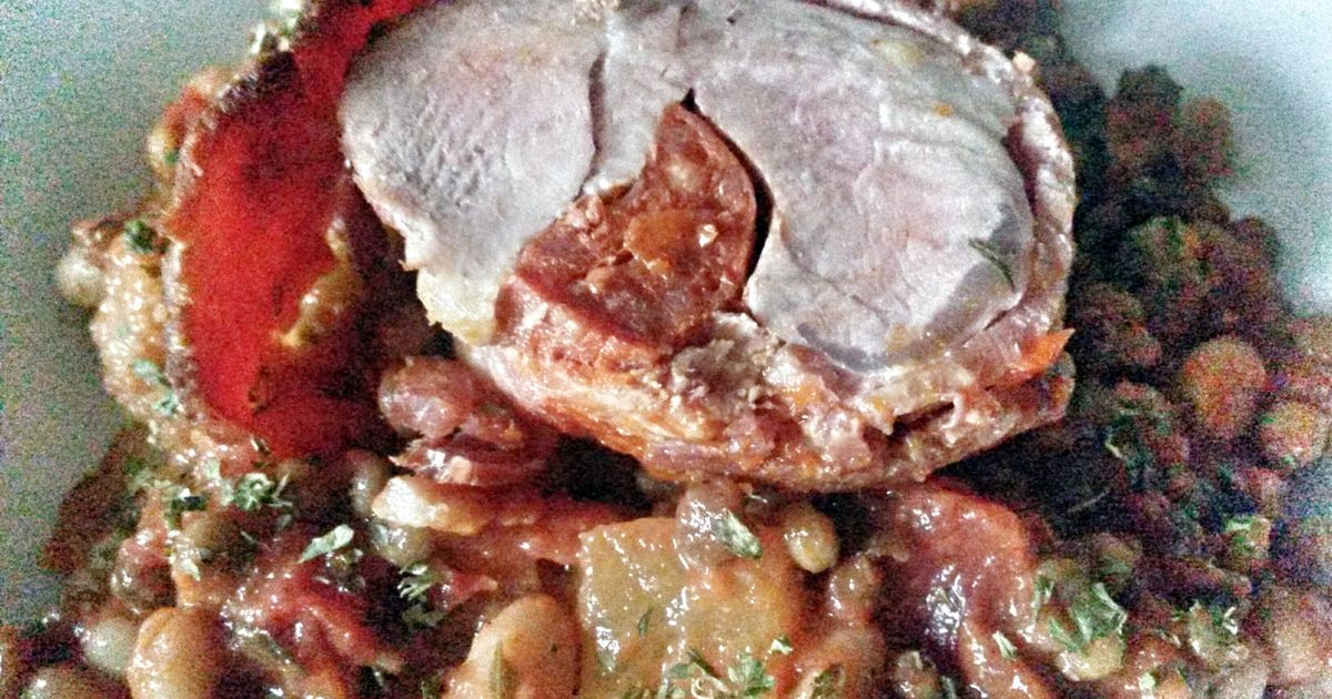 Sig's Bean And Lentil Stew With Griddled And Stuffed Tenderloin Recipe ...