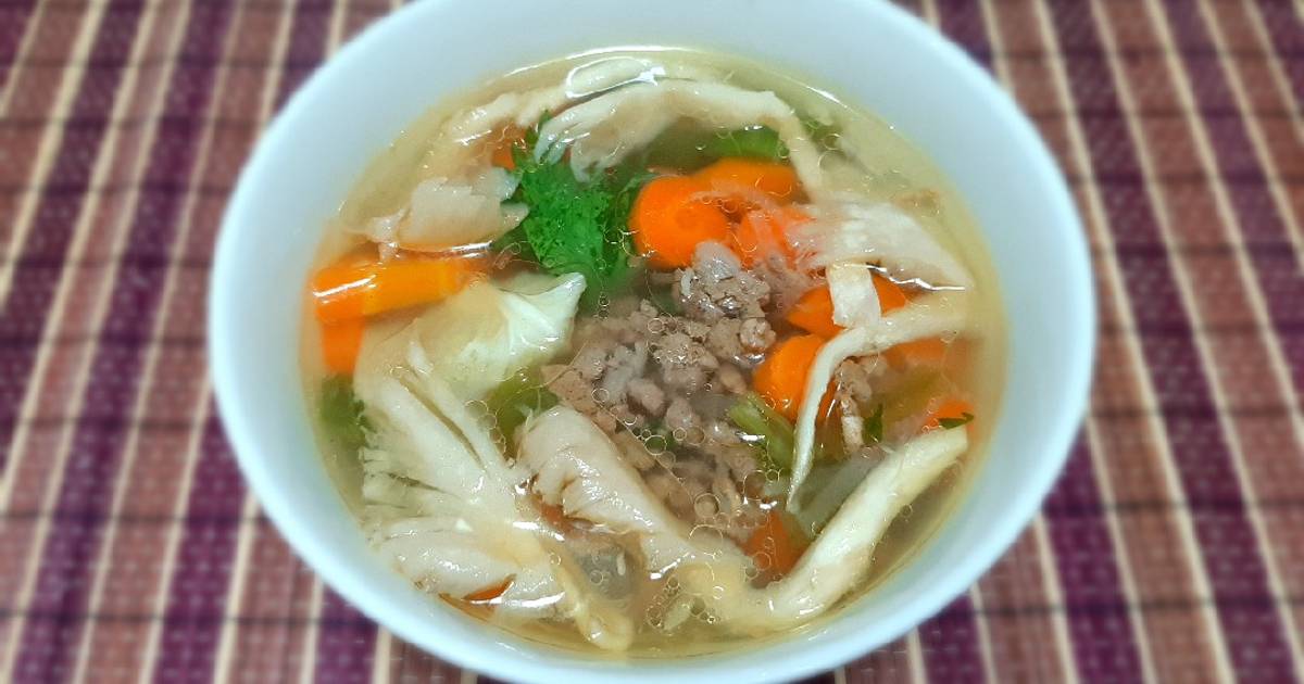 Resep 650. Sup Jamur Daging Giling oleh tehitaa - Cookpad