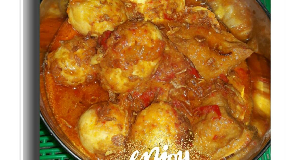 8 resep telur bumbu merah untuk lebaran enak dan mudah - Cookpad