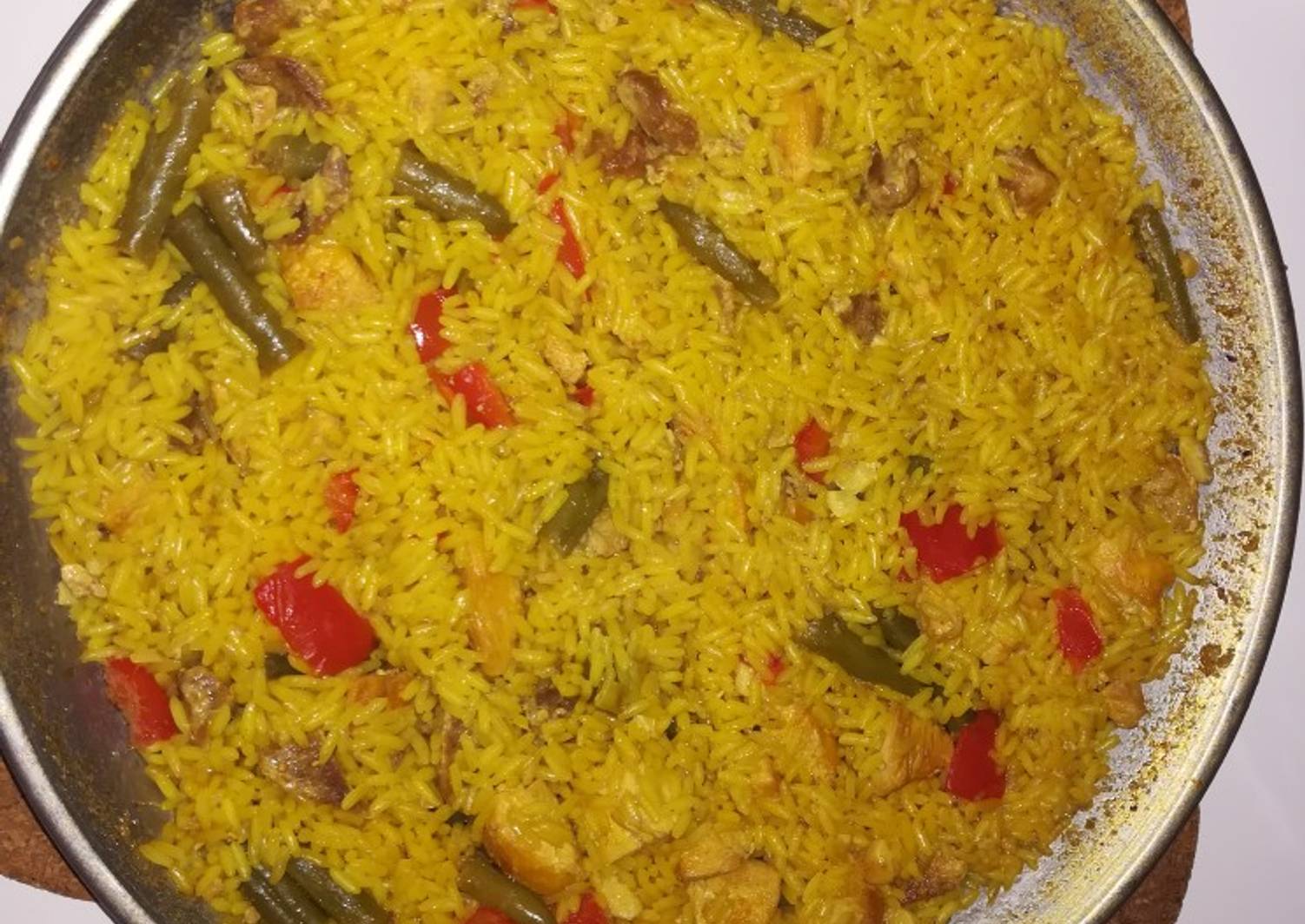 Arroz amarillo con pollo Receta de Natalia H. A- Cookpad