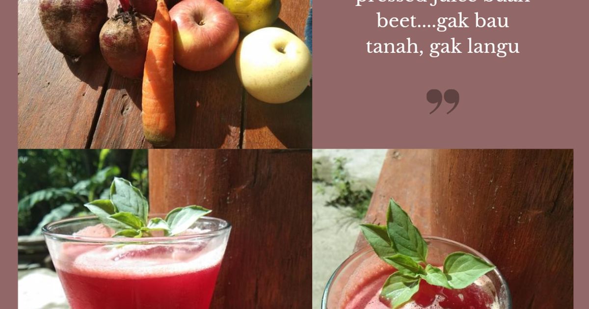 Resep Red Juice Jus Buah Bit oleh andri yanti - Cookpad