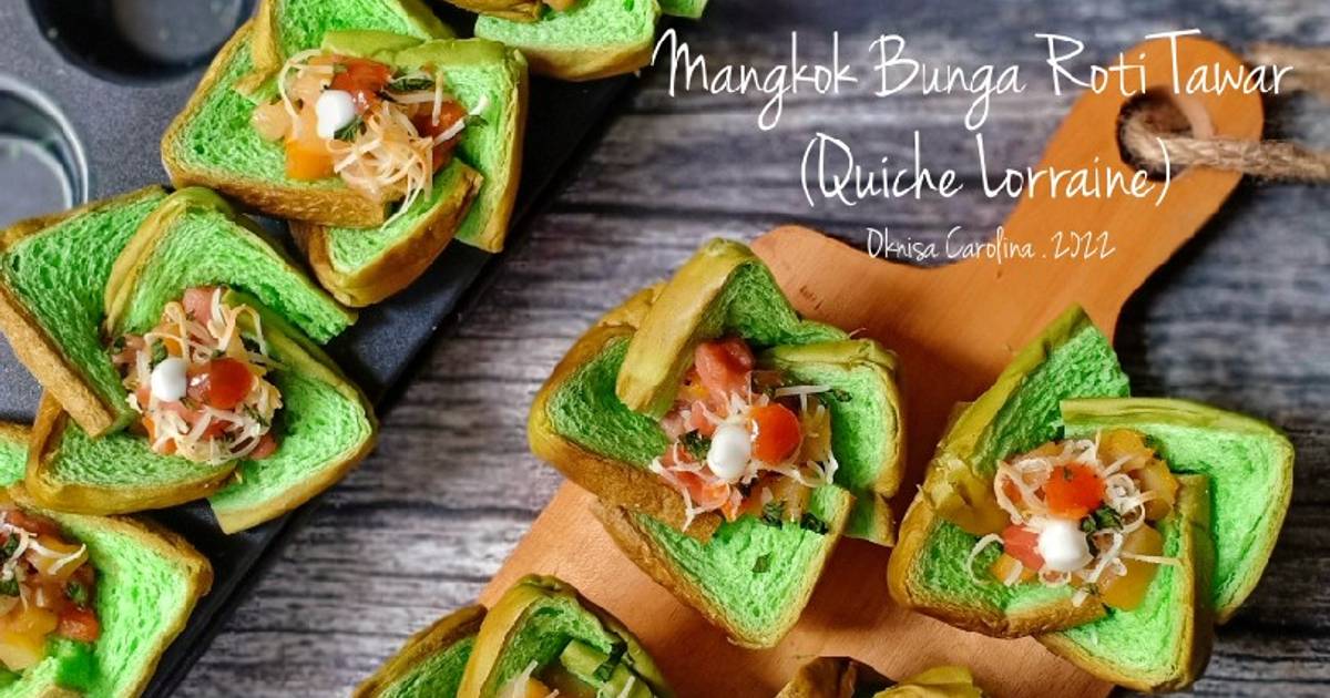 Resep Mangkok Bunga Roti Tawar (Quiche Lorraine) oleh Oknisa Carolina ...