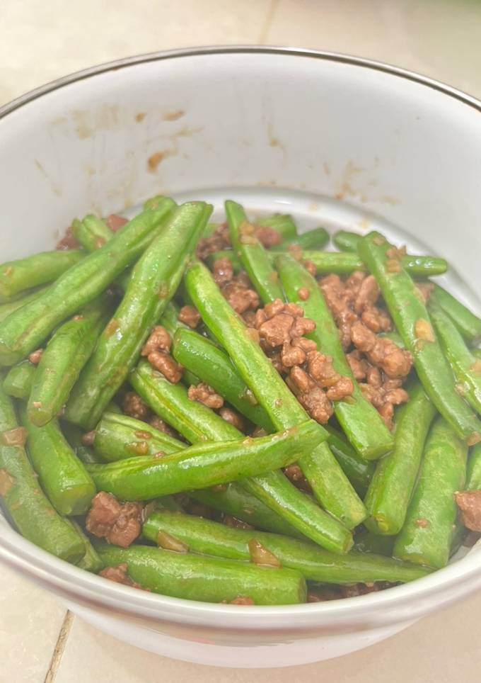 Resep Buncis onseng daging sapi giling oleh AMELIA THEDY - Cookpad