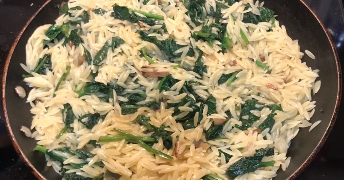 Orzo Con Espinacas Receta de LettySaldivar- Cookpad