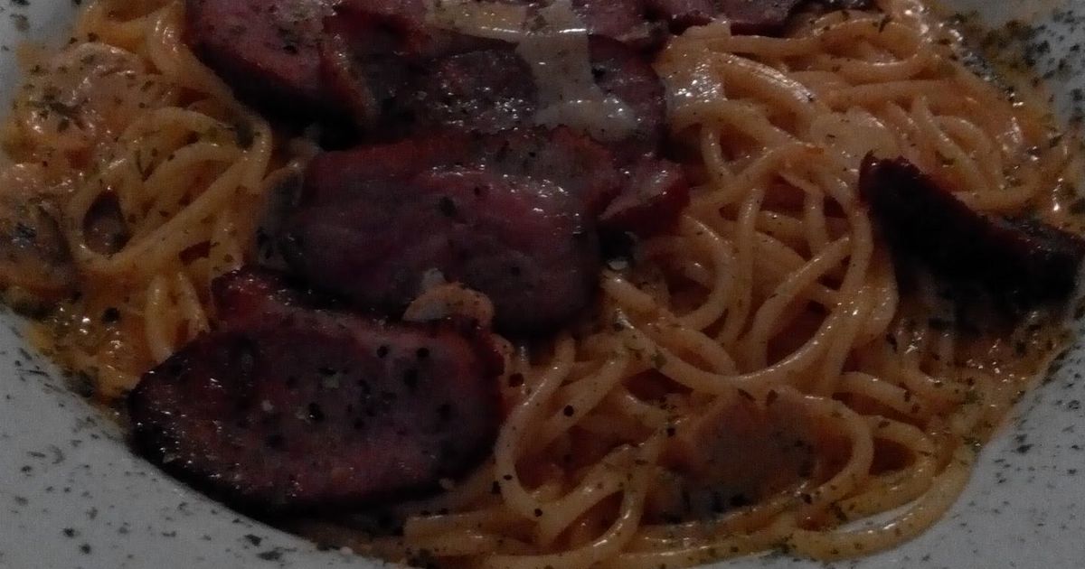 Duck Breast Spaghetti Recipe by Revathi Seraman