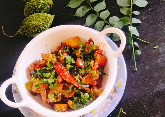 Bitter gourd skin/ peel curry / karela skin sabji 🥰😘 Recipe by Jyoti ...