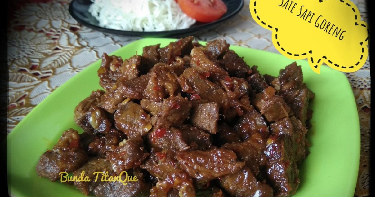Resep sate slice beef rumahan enak dan mudah - Cookpad