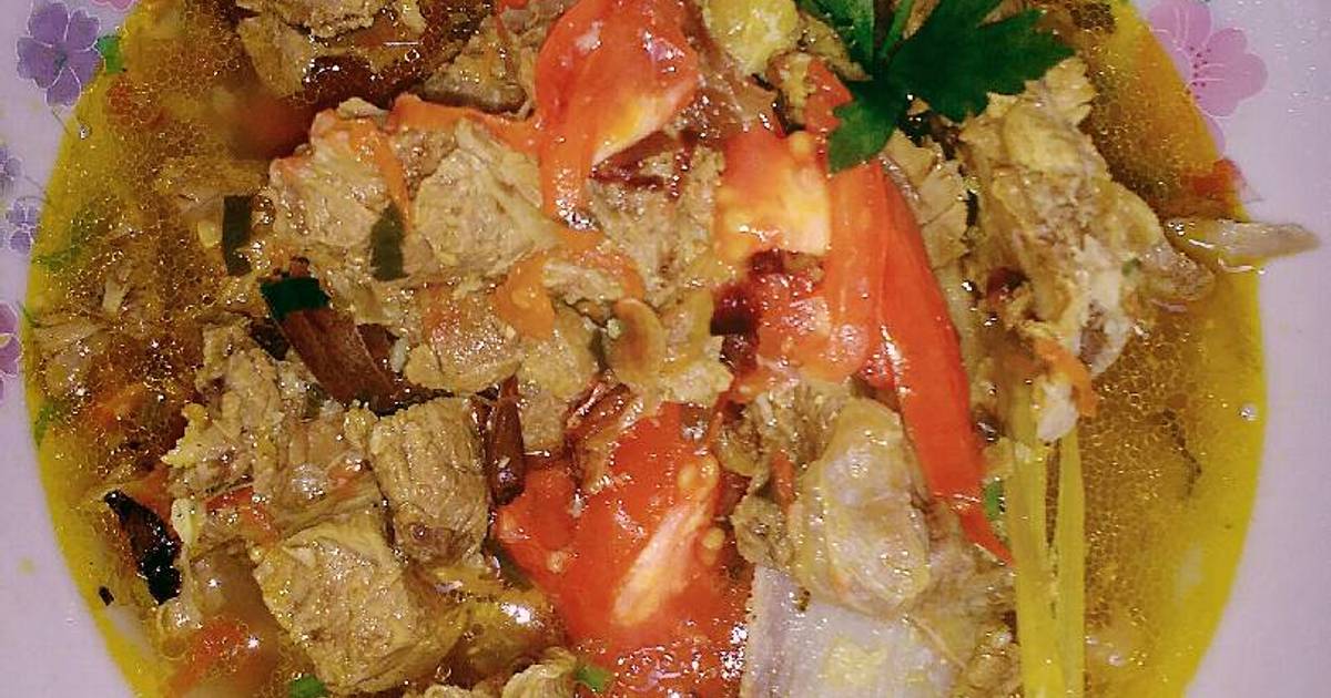 Resep Soto daging balungan kuah bening oleh Eni ainie - Cookpad