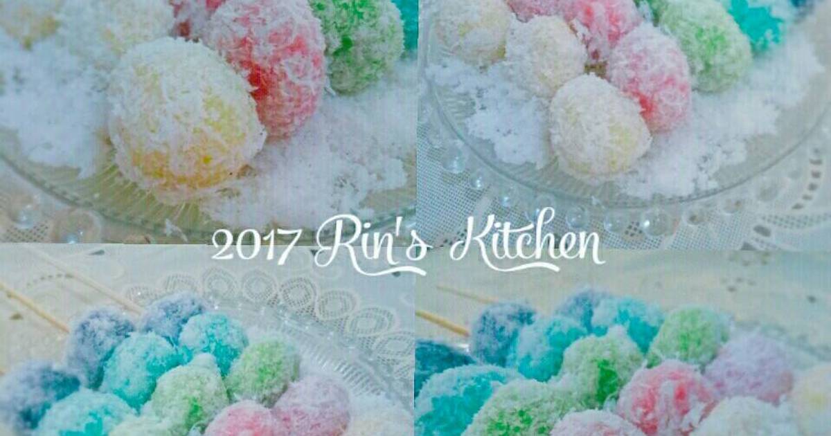 Resep Klepon rainbow isi gula merah dan kacang tanah oleh Rin's Kitchen ...