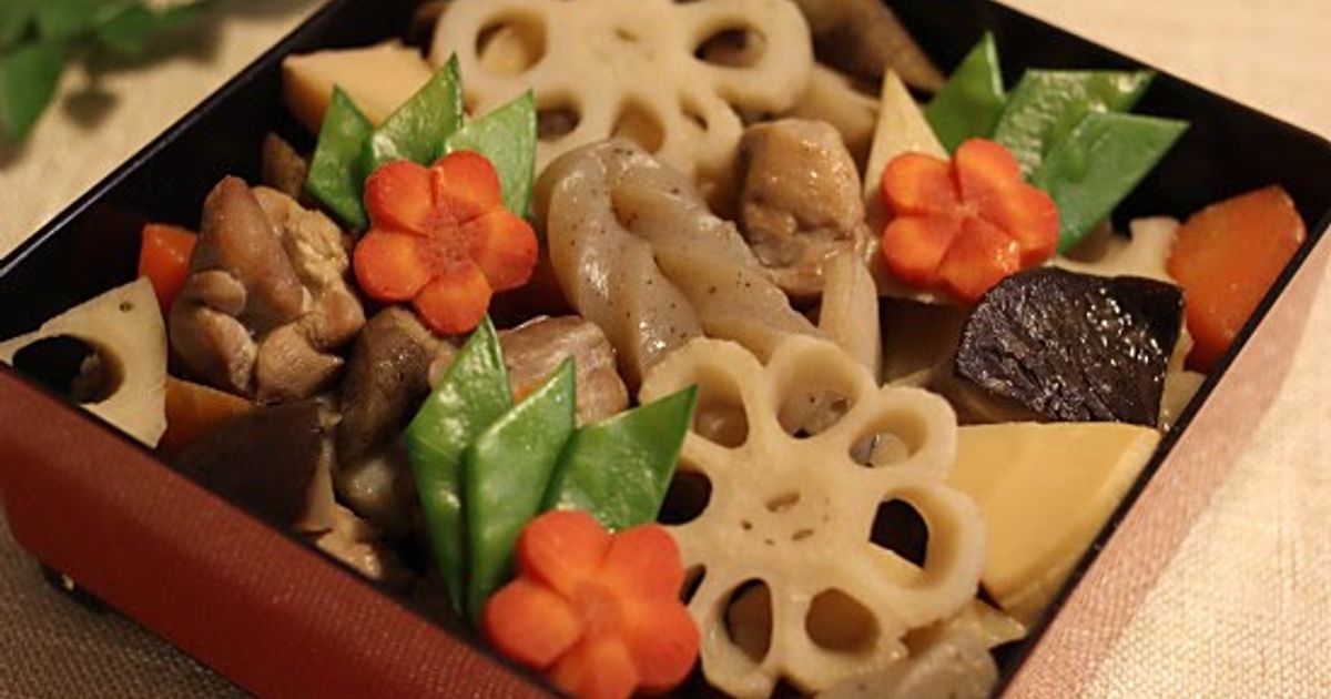 For Osechi! Cute & Extravagant With Decorative Vegetables Chikuzen Ni ...