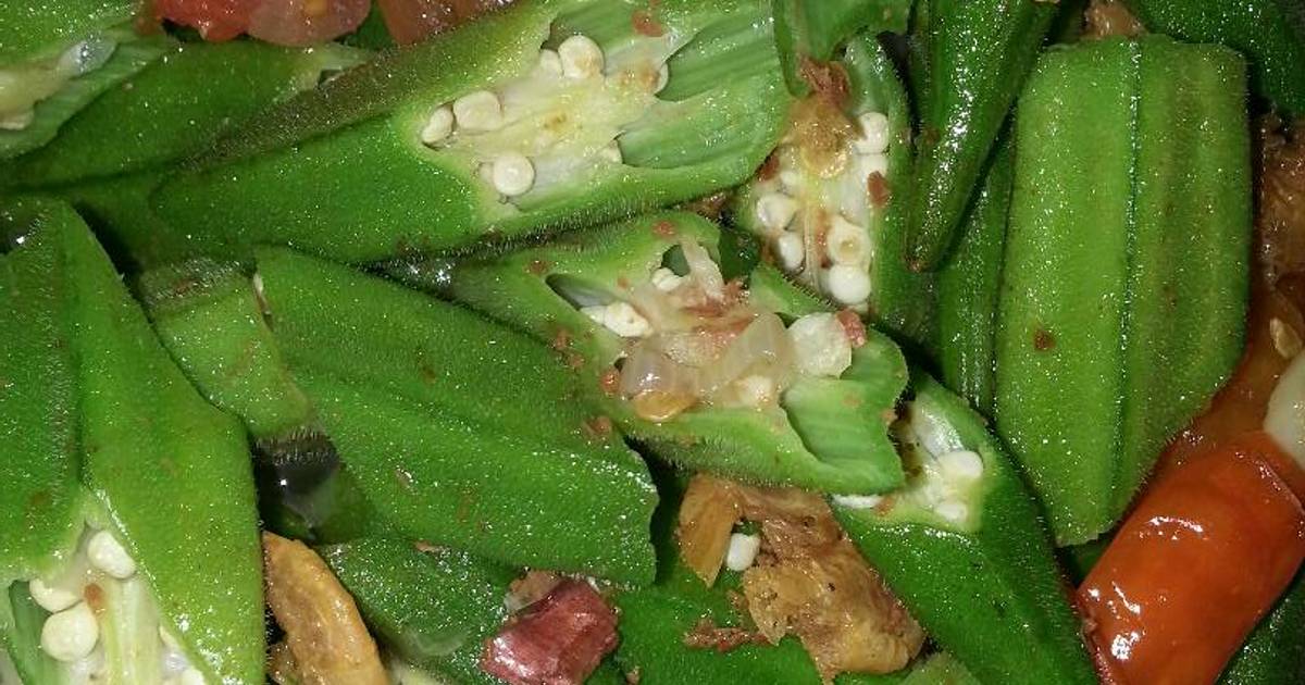 Resep Okra tumis terasi ebi oleh Desi Chan - Cookpad