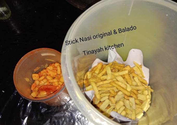 Resep Stick Nasi original & balado oleh Tinayah Zha - Cookpad