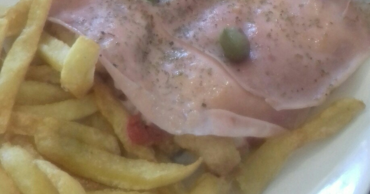 Milanesa Napolitana Con Papas Fritas 😋 Receta de Diamela 😚- Cookpad