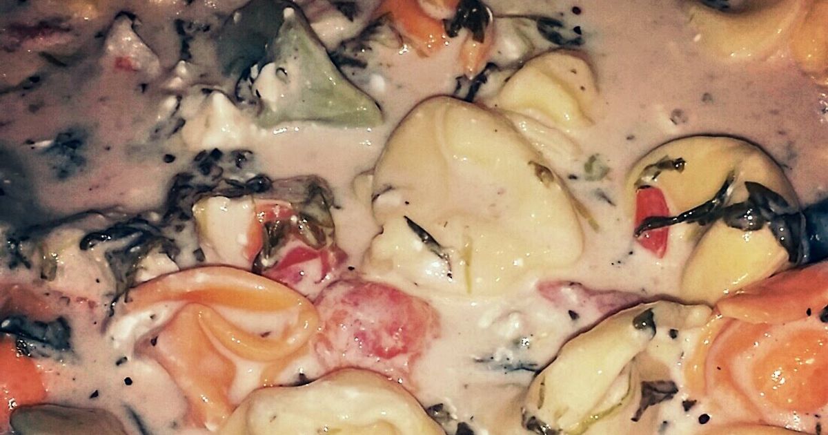 Creamy Chicken And Cheese Tortellini With Spinach! Recipe By Maranda Wise