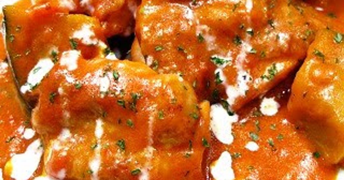 Simple! Chicken And Kabocha Simmered In Tomato Cream Sauce Recipe By ...